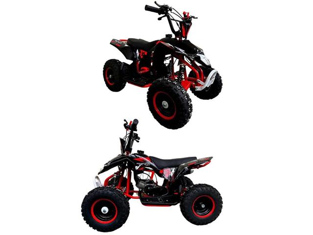 Cuatrimoto 2 Tiempos Motor 49cc ATV05 Premium Color Negra con Rojo 202 - Nucle